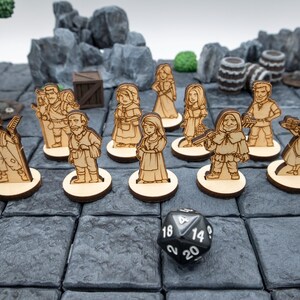 Dnd Townsfolk NPC Standee set of 10 Table Top Game Pieces - Etsy Australia