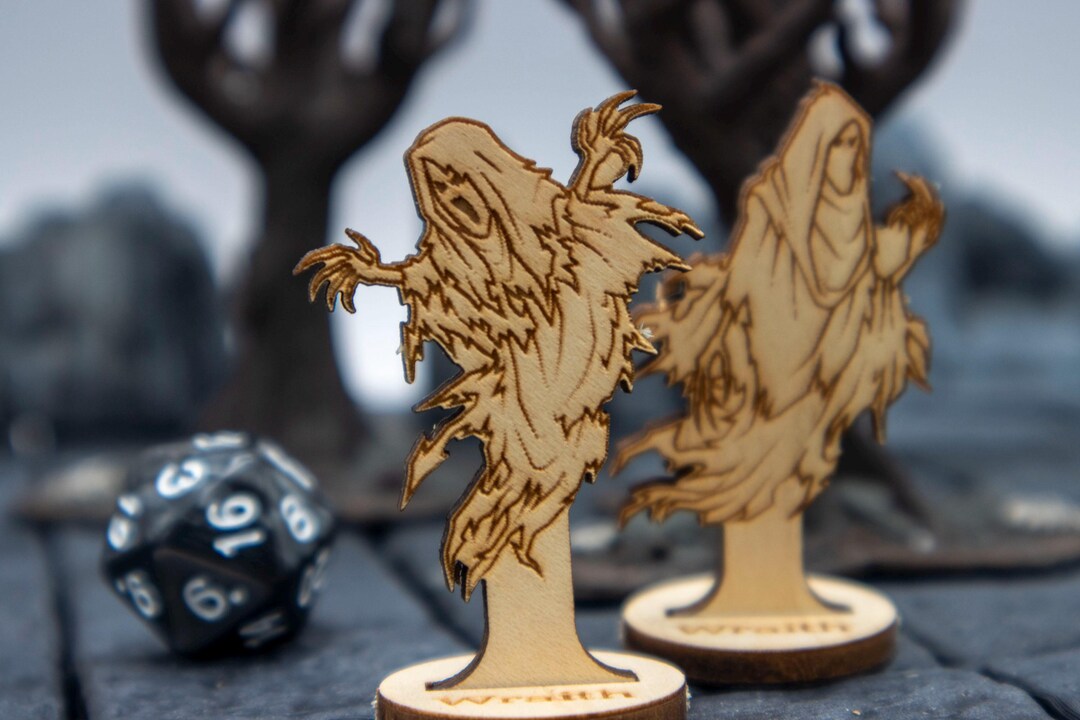 Wraith (set of 2) Miniature 2D Wood Set for Dnd - RPG Mini Table Top ...