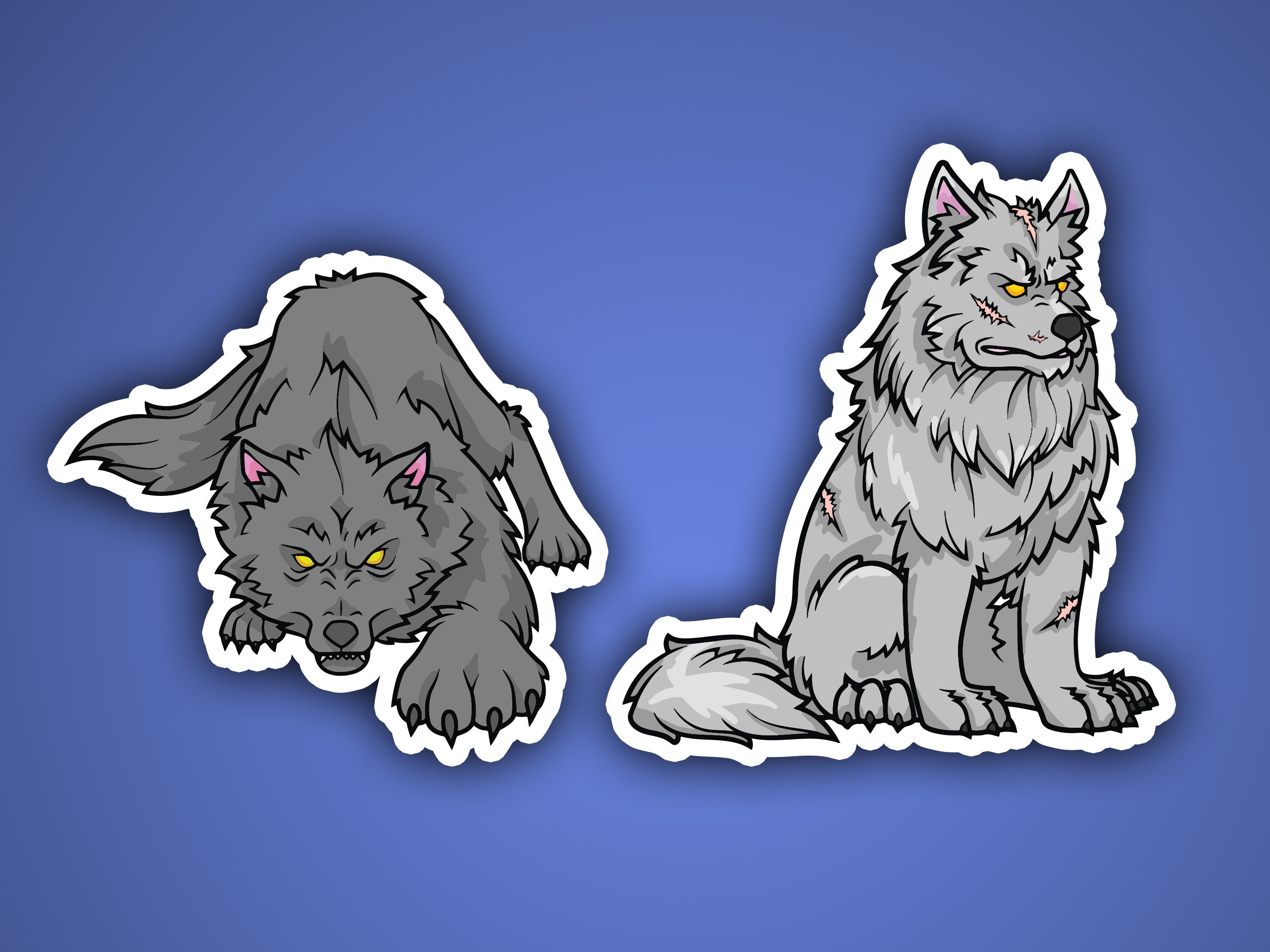 Paper Wolf Miniature Standee Set for Dnd RPG Tabletop Games - DIGITAL ...