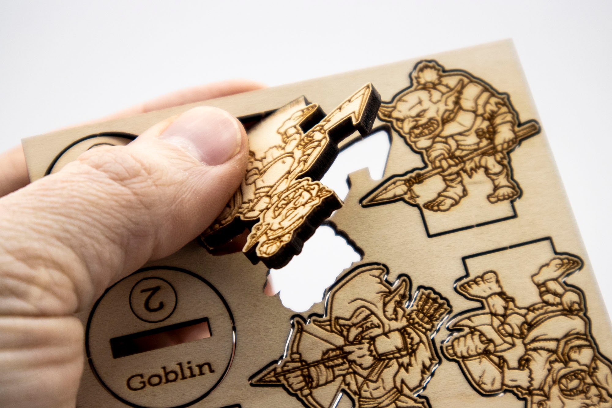 Goblin set of 6 Miniature 2D Wood Set for Dnd RPG Mini Table Top Game ...