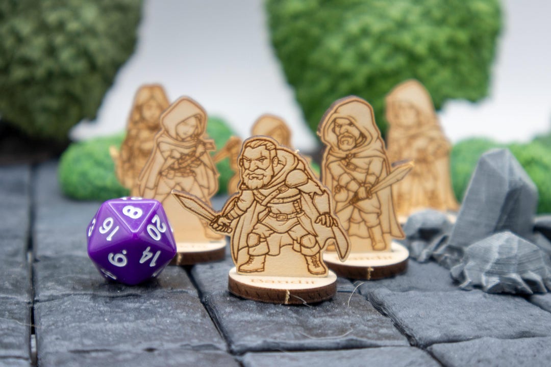 Bandit (set of 6) Miniature 2D Wood Set for Dnd - RPG Mini Table Top ...