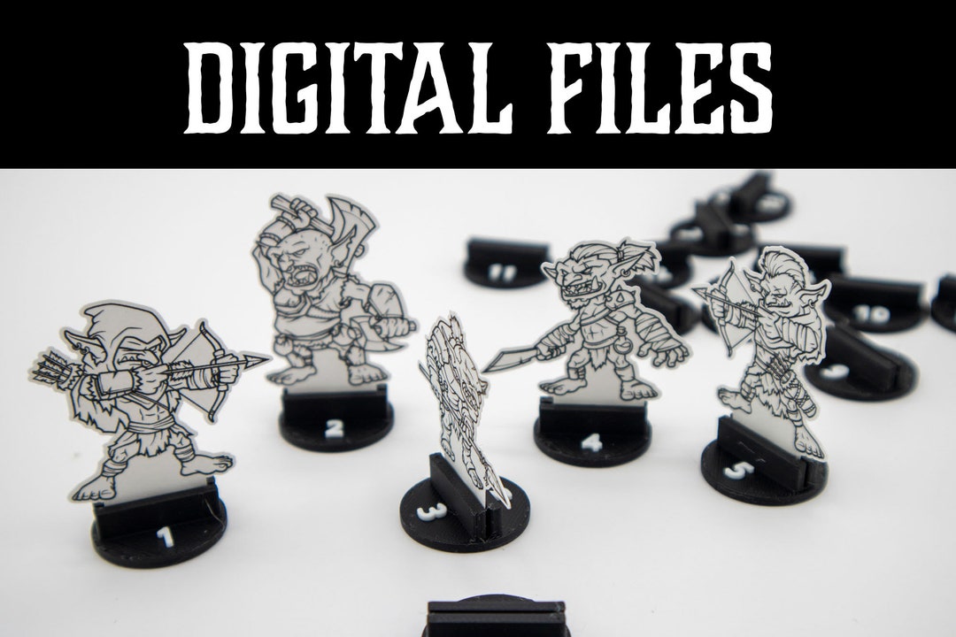 Miniature Figure Coin Bases for Paper Standees - DIGITAL DOWNLOAD - 3D ...