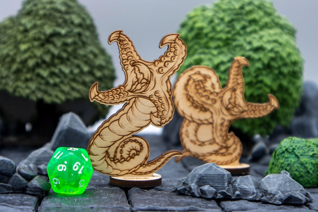 Grick (set of 2) Miniature 2D Wood Set for Dnd - RPG Mini Table Top ...