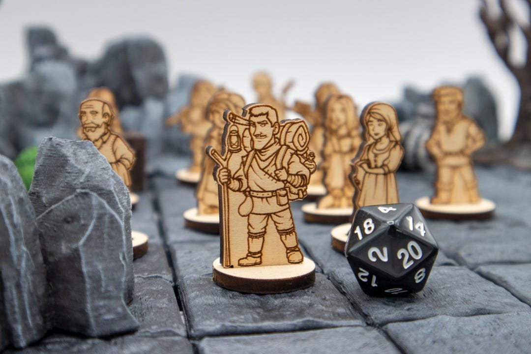 Dnd Townsfolk NPC Standee (set of 10) | Table Top Game Pieces - Etsy