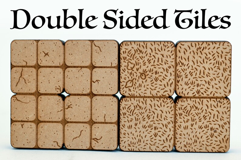 D&D Terrain Modular Tile Set Stone/grass Design Double Sided Tiles ...