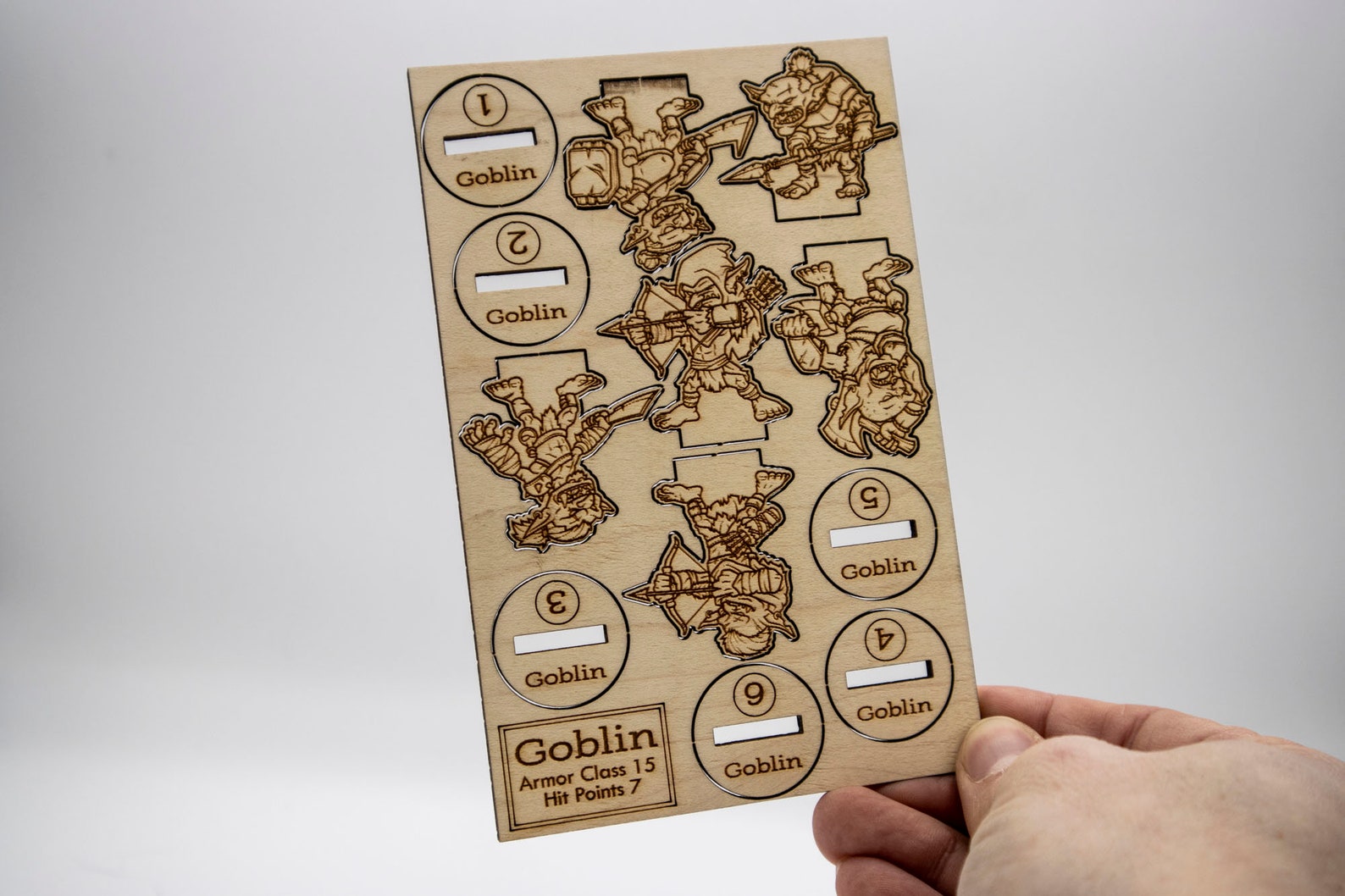 Goblin (set of 6) Miniature 2D Wood Set for Dnd - RPG Mini Table Top ...