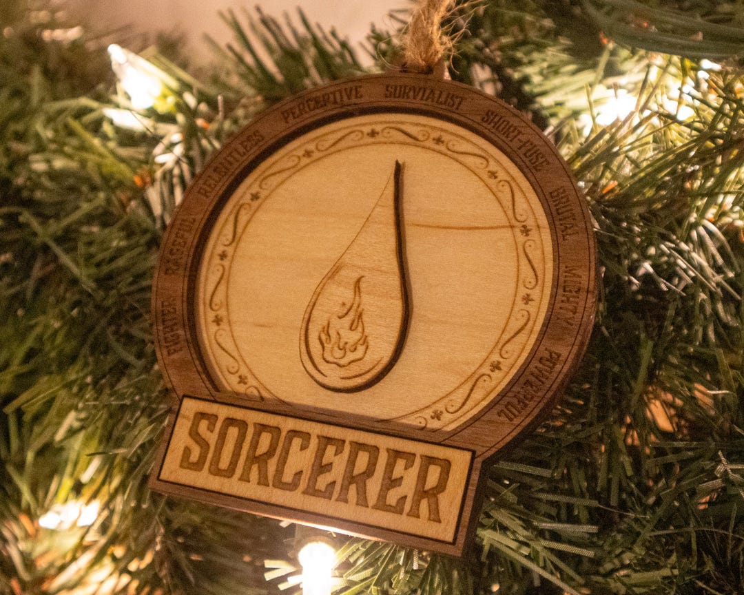 Dnd Sorcerer Christmas Tree Hanging Ornament | Dungeons and Dragons ...