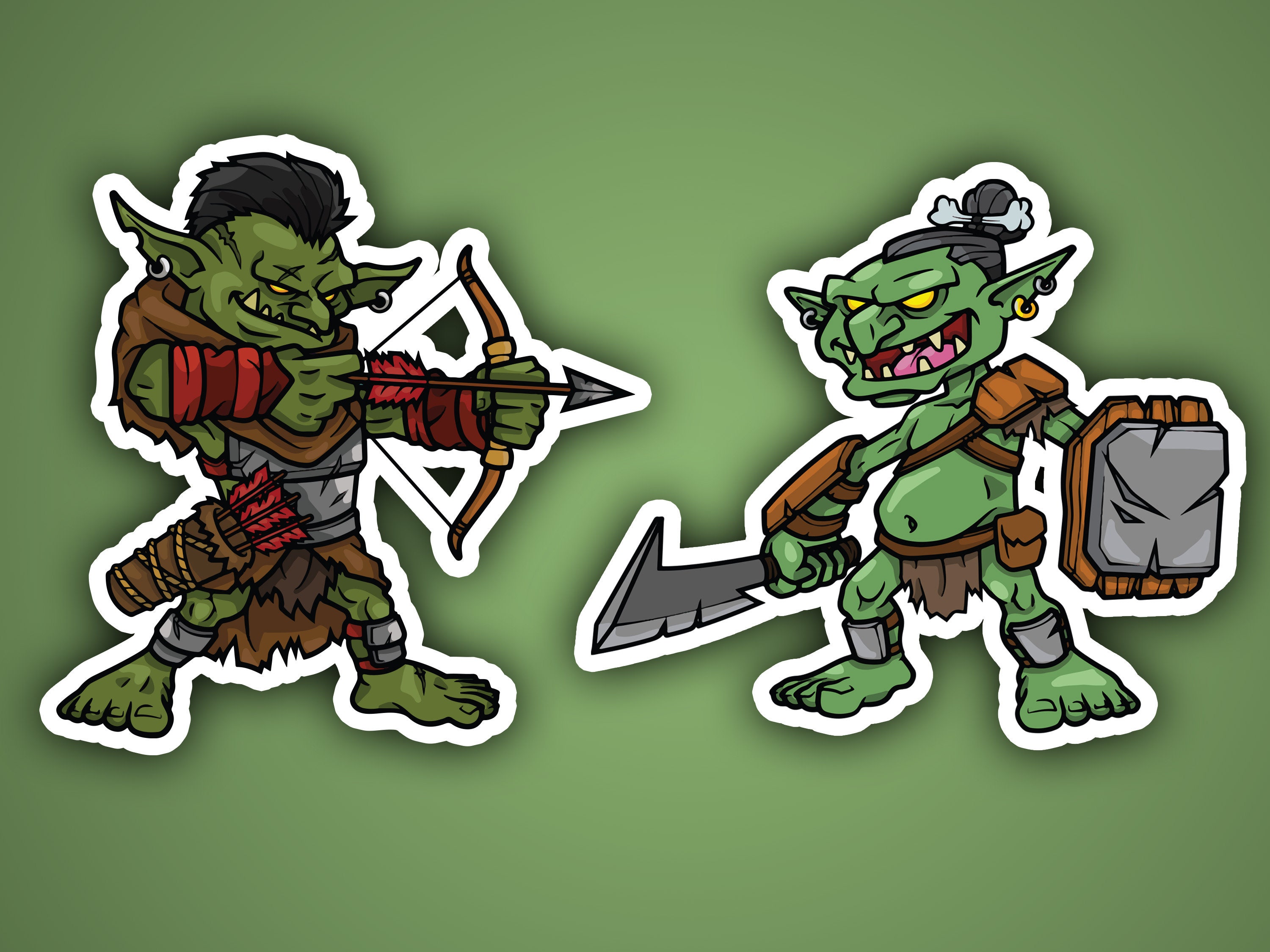 Paper Goblin Miniature Standee Set for Dnd RPG Tabletop Games - DIGITAL ...