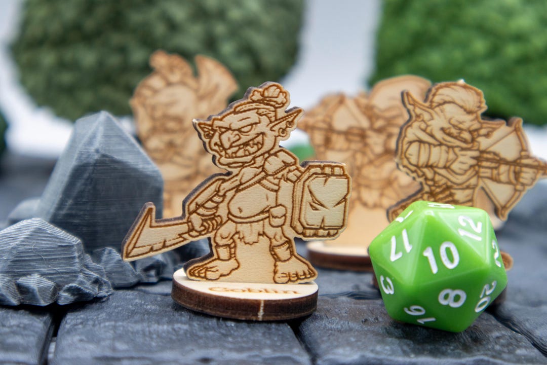 Goblin (set of 6) Miniature 2D Wood Set for Dnd - RPG Mini Table Top ...