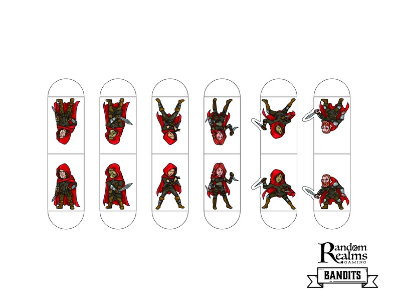 Paper Bandit Miniature Standee Set for Dnd RPG Tabletop Games - DIGITAL ...
