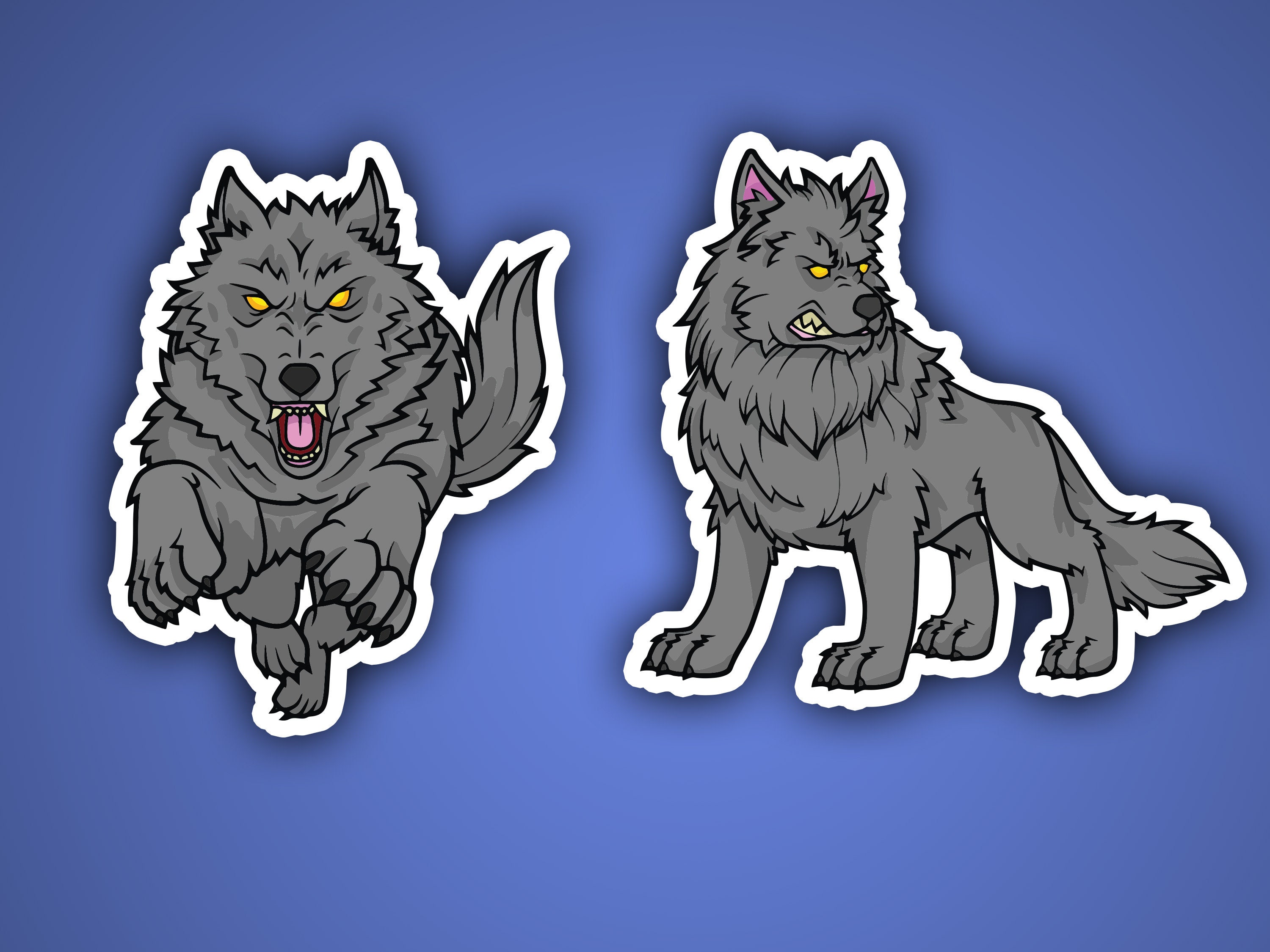 Paper Wolf Miniature Standee Set for Dnd RPG Tabletop Games - DIGITAL ...