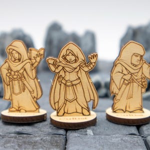 Cultists (set of 6) Miniature 2D Wood Set for Dnd - RPG Mini Table Top ...
