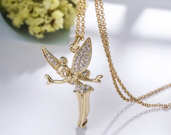 Gold Tinkerbell Necklace - Etsy