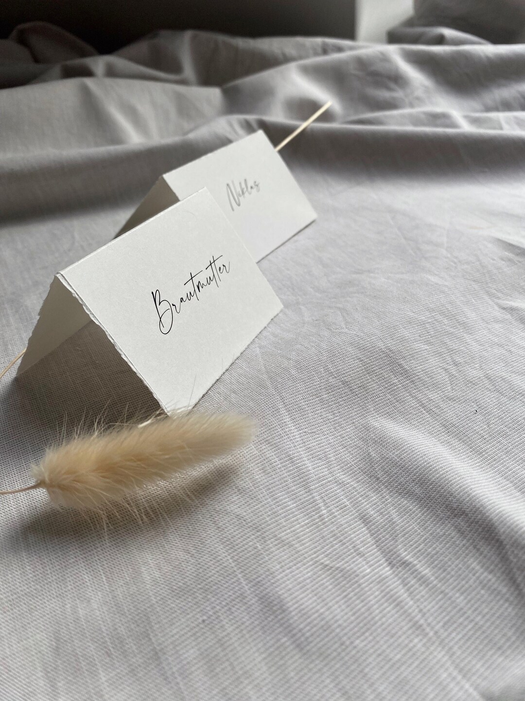 Folding Card Name Tags, Name Cards, Place Cards Made of Handmade Paper ...