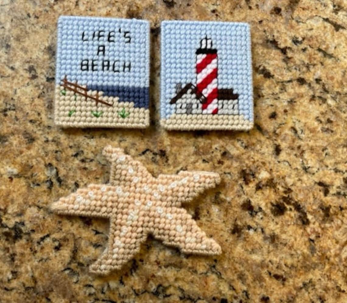 Beach Theme Refrigerator Magnets (set of 3) - Starfish, Beach ...