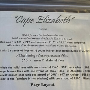 The Silver Lining "cape Elizabeth" Maine Lighthouse Cross Stitch ...