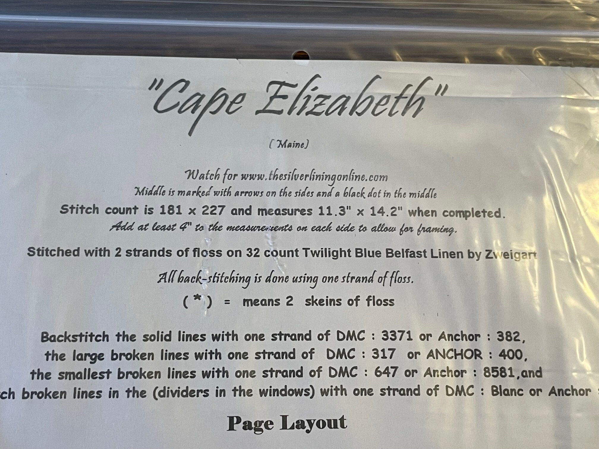 The Silver Lining "cape Elizabeth" Maine Lighthouse Cross Stitch ...