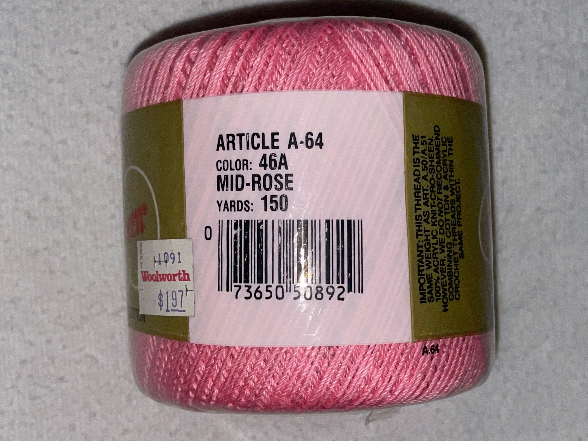 J&P Coats Knit-cro-sheen Thread 150 Yards Size 10 - Etsy