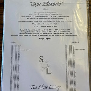 The Silver Lining "cape Elizabeth" Maine Lighthouse Cross Stitch ...