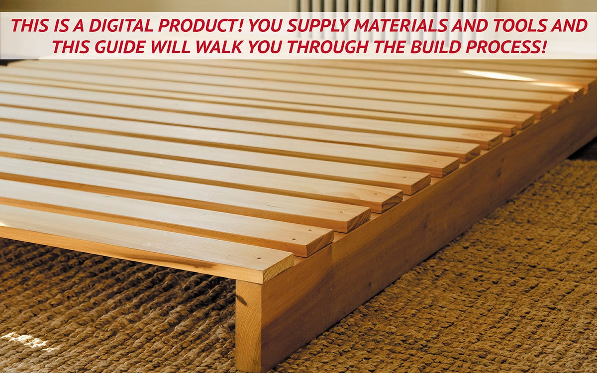 FULL - Modern Platform Bed - Detailed Printable PDF Instructions - Etsy