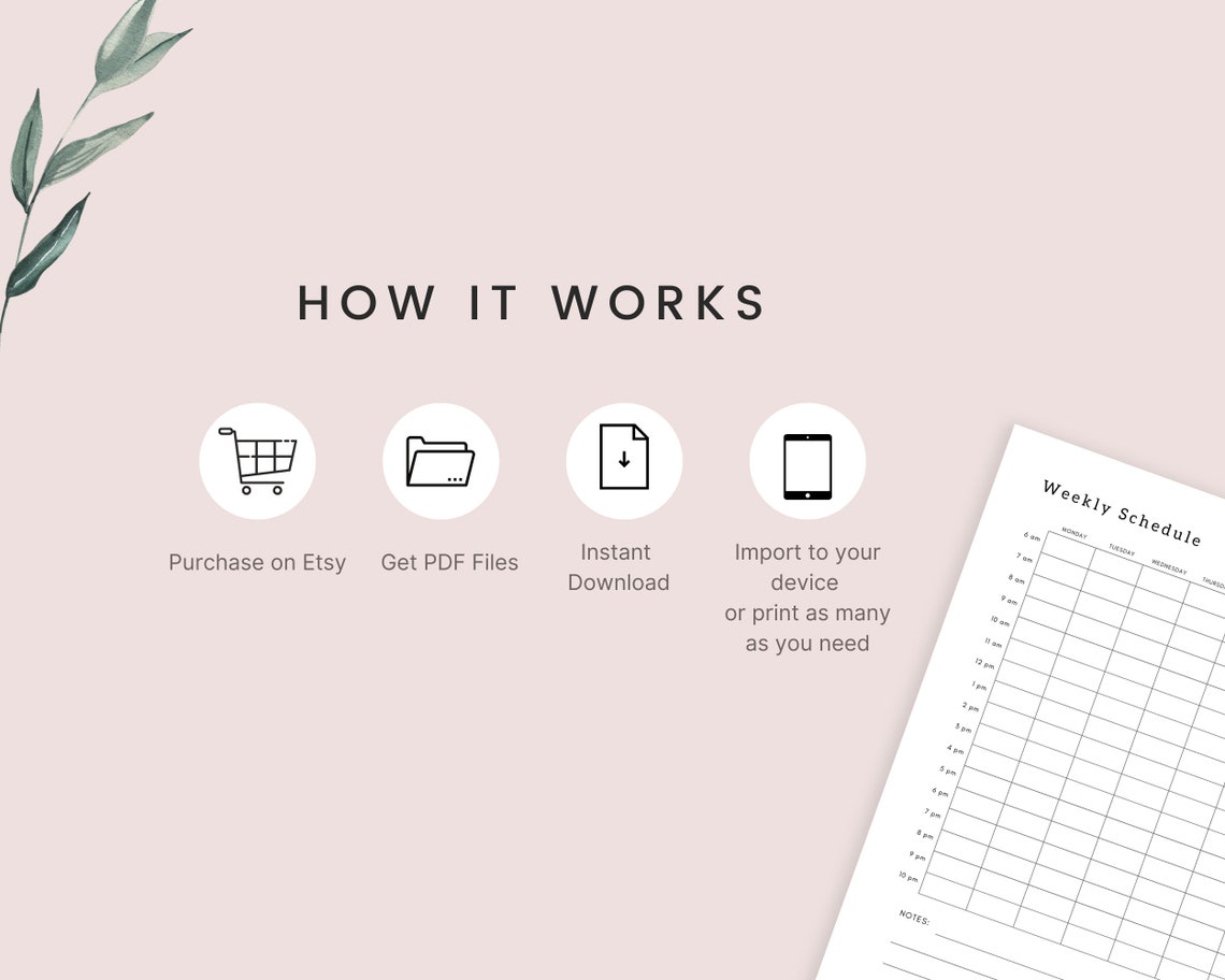 Weekly Planner Bundle Printable Time Blocking Weekly Planner - Etsy
