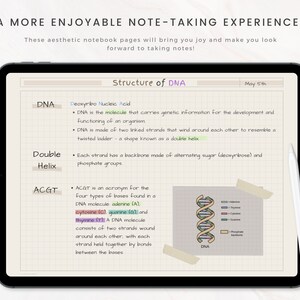Landscape Digital Note Taking Template Goodnotes, Horizontal Notepad ...