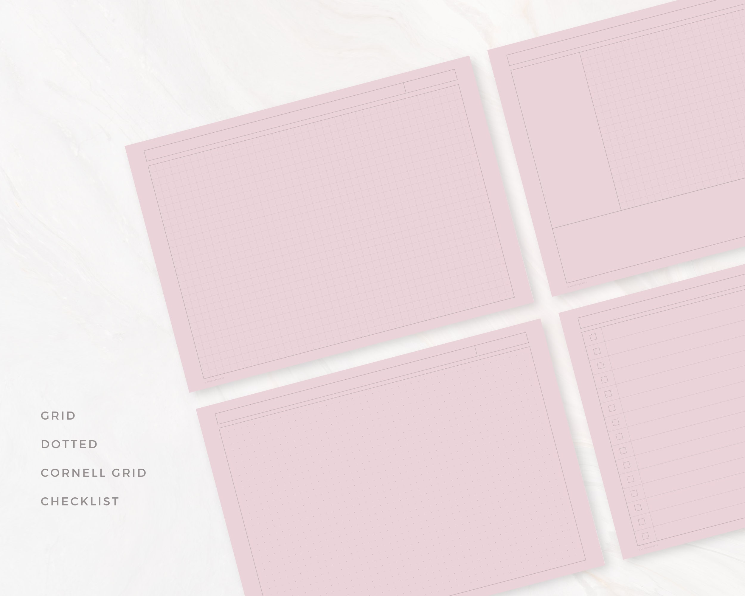 Landscape Digital Note Taking Templates Goodnotes Horizontal - Etsy