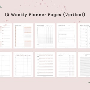 Weekly Planner Bundle Printable, Time Blocking Weekly Planner, Weekly ...