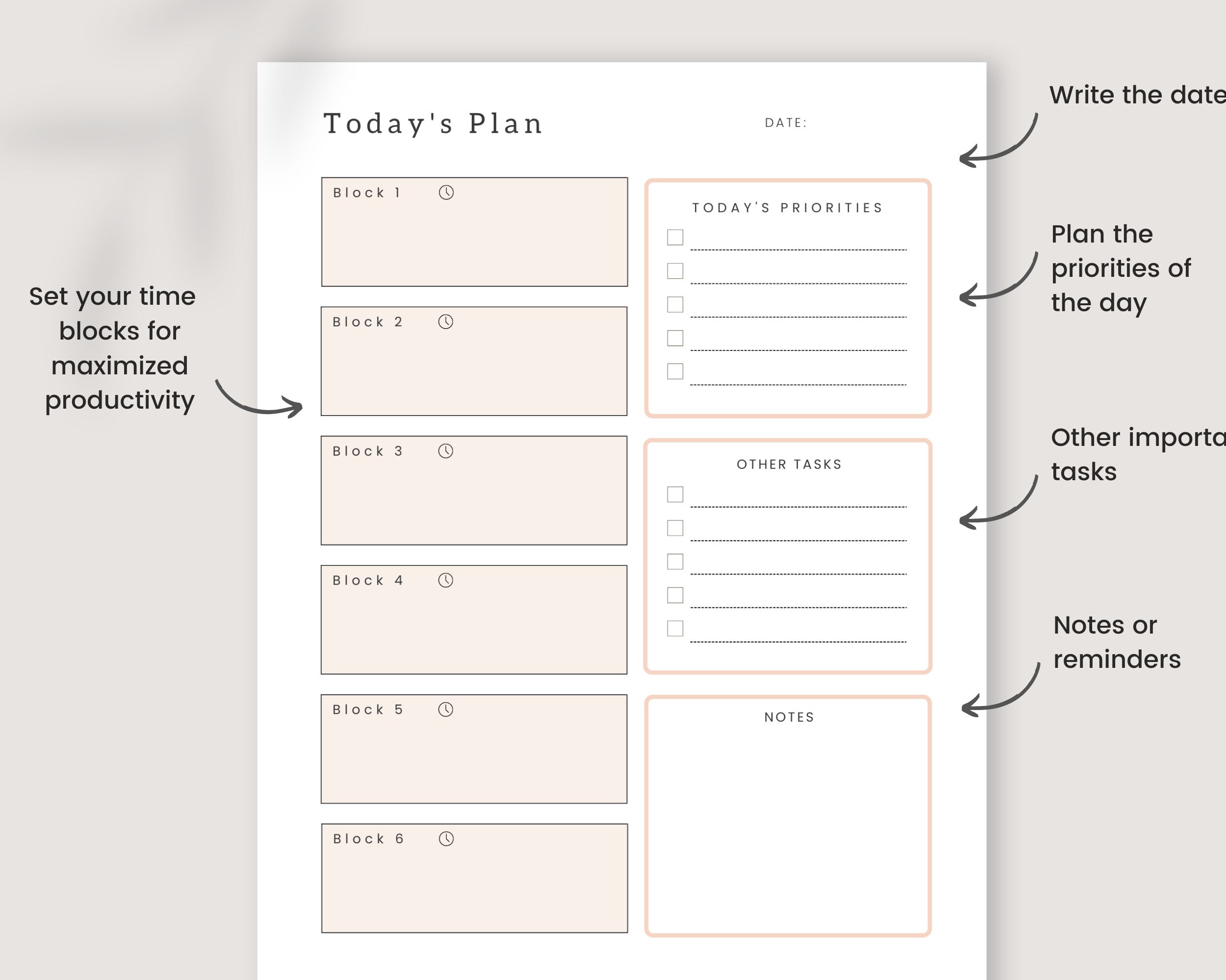Time Blocking Planner, Work From Home Planner, Productivity Planner ...