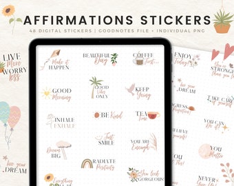 Positive Digital Stickers - Etsy