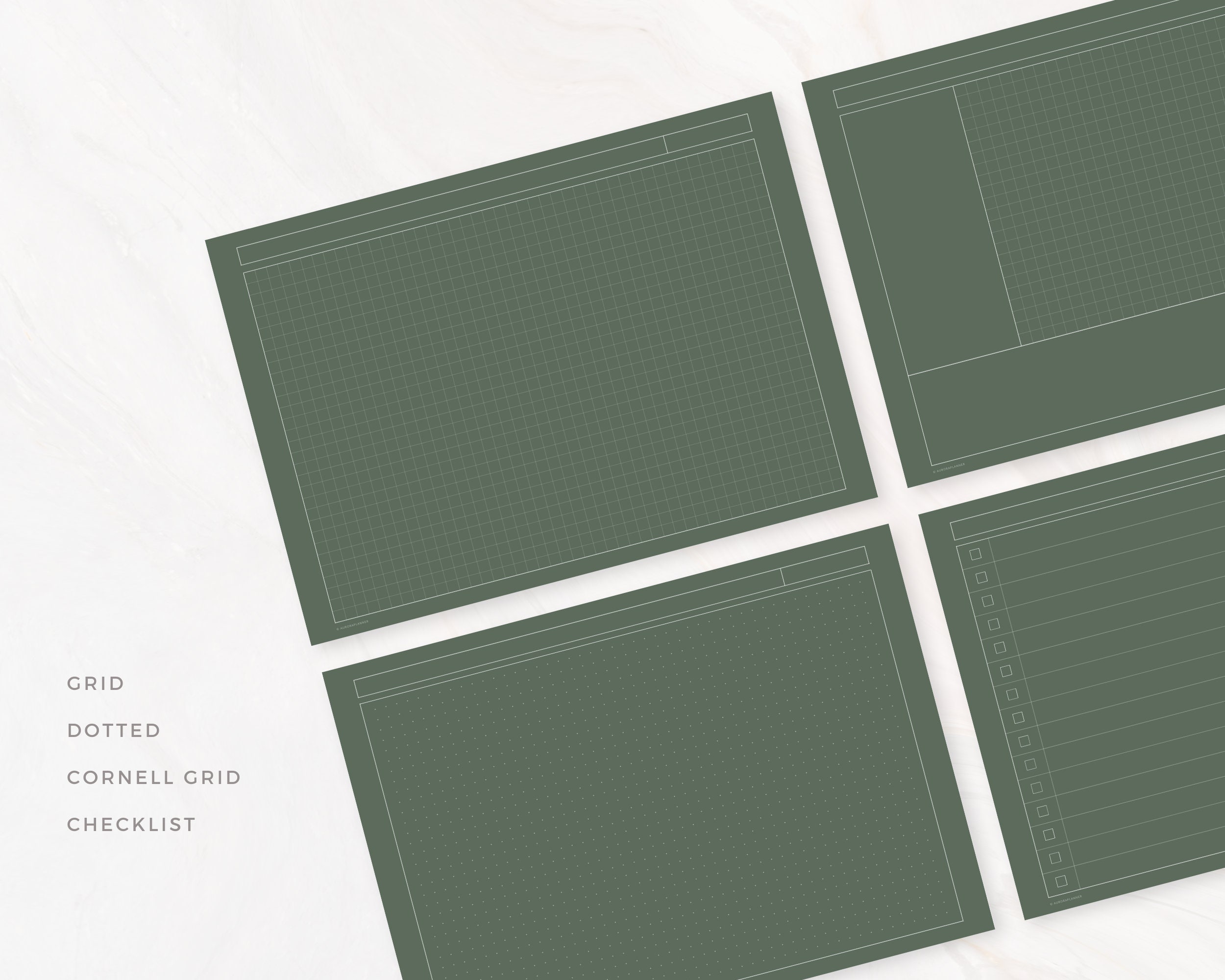 Landscape Digital Note Taking Template Goodnotes, Horizontal Template ...