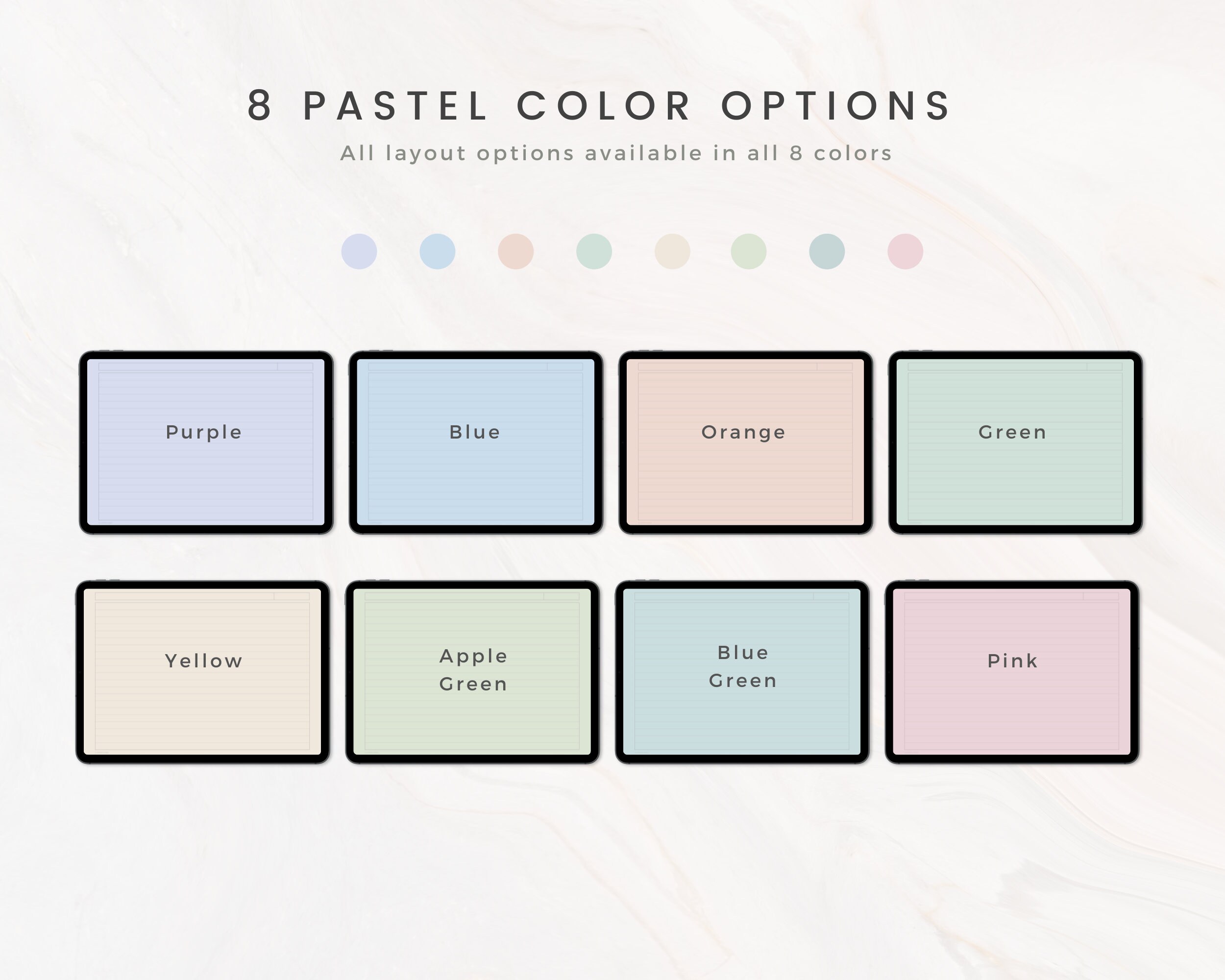 Landscape Digital Note Taking Templates Goodnotes, Horizontal Notepad ...