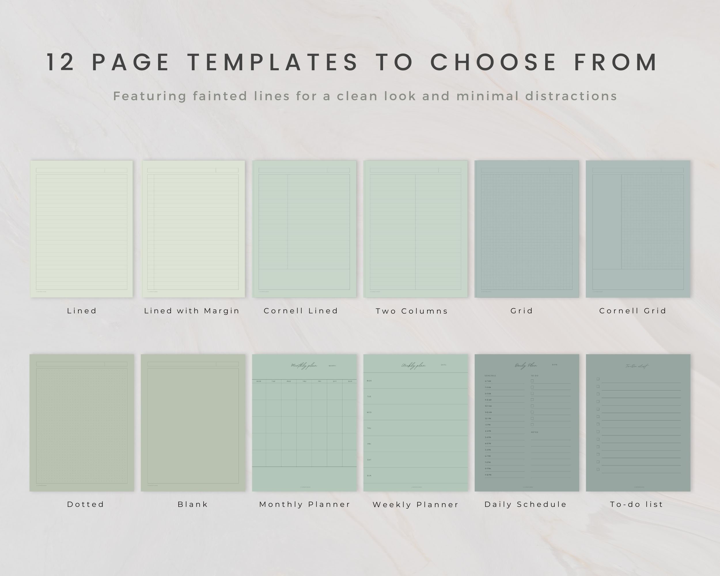 Digital Note Taking Template, Digital Notepad, Note Taking Template ...