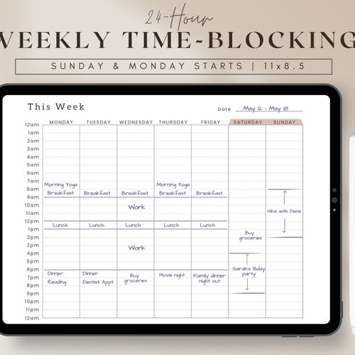 Time Box Planner Printable PDF Daily Time Planner Time - Etsy