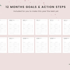 Goal Planner Bundle Printable, 2023 Goals Tracker, SMART Goal Setting ...