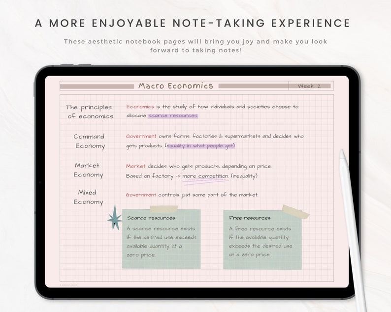 Landscape Digital Note Taking Template Goodnotes Horizontal - Etsy