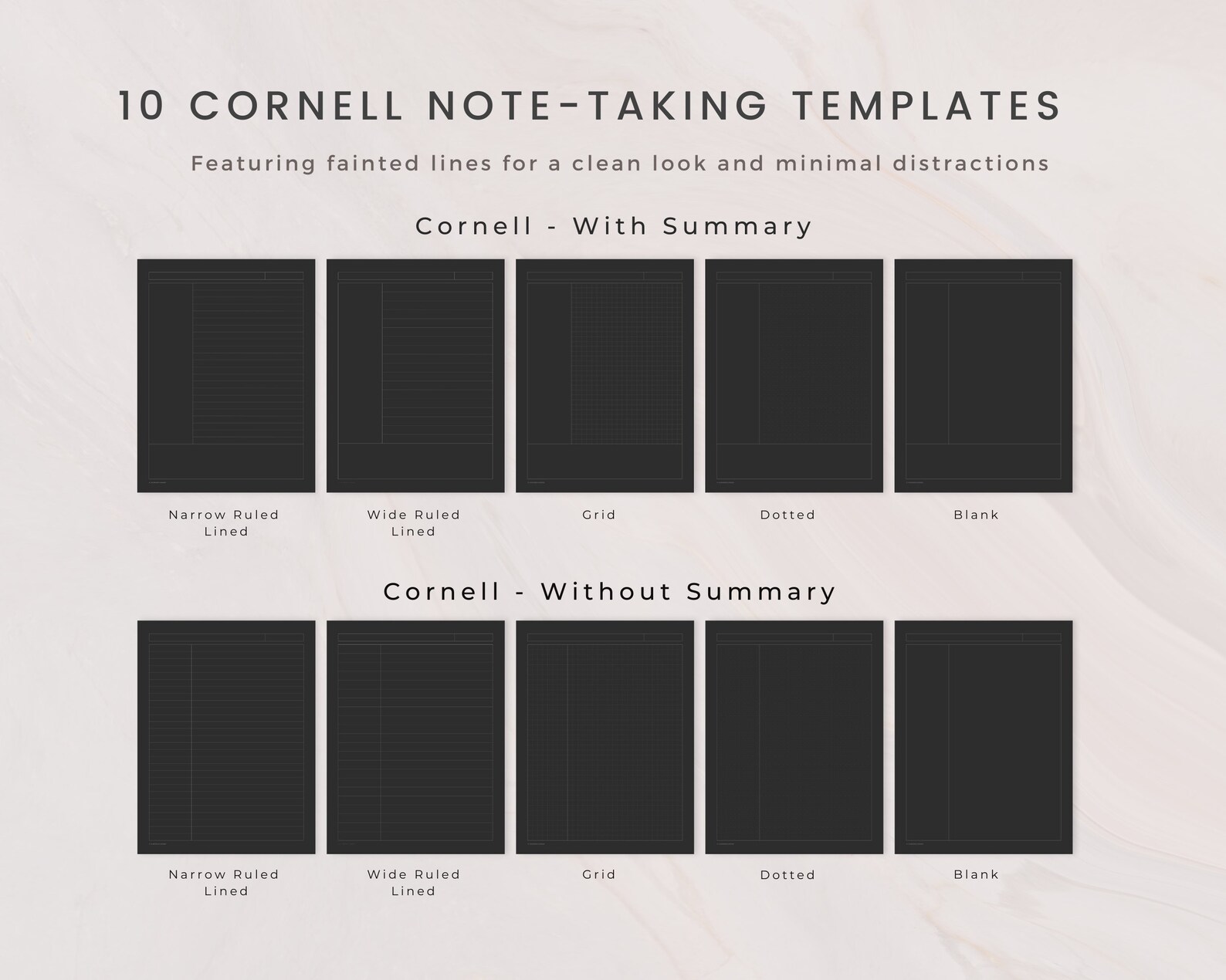 Cornell Digital Note Taking Template, Digital Notepad, Note Taking ...