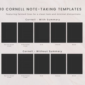 Cornell Digital Note Taking Template, Digital Notepad, Note Taking ...
