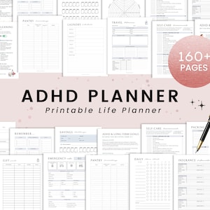 ADHD Adult Planner Printable, Ultimate Neurodivergent Productivity ...