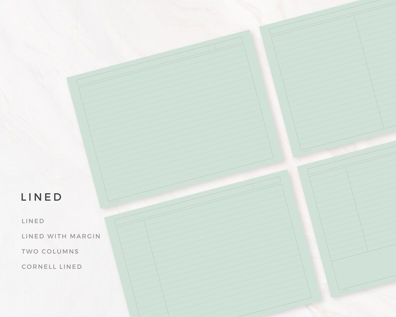 Landscape Digital Note Taking Templates Goodnotes Horizontal - Etsy