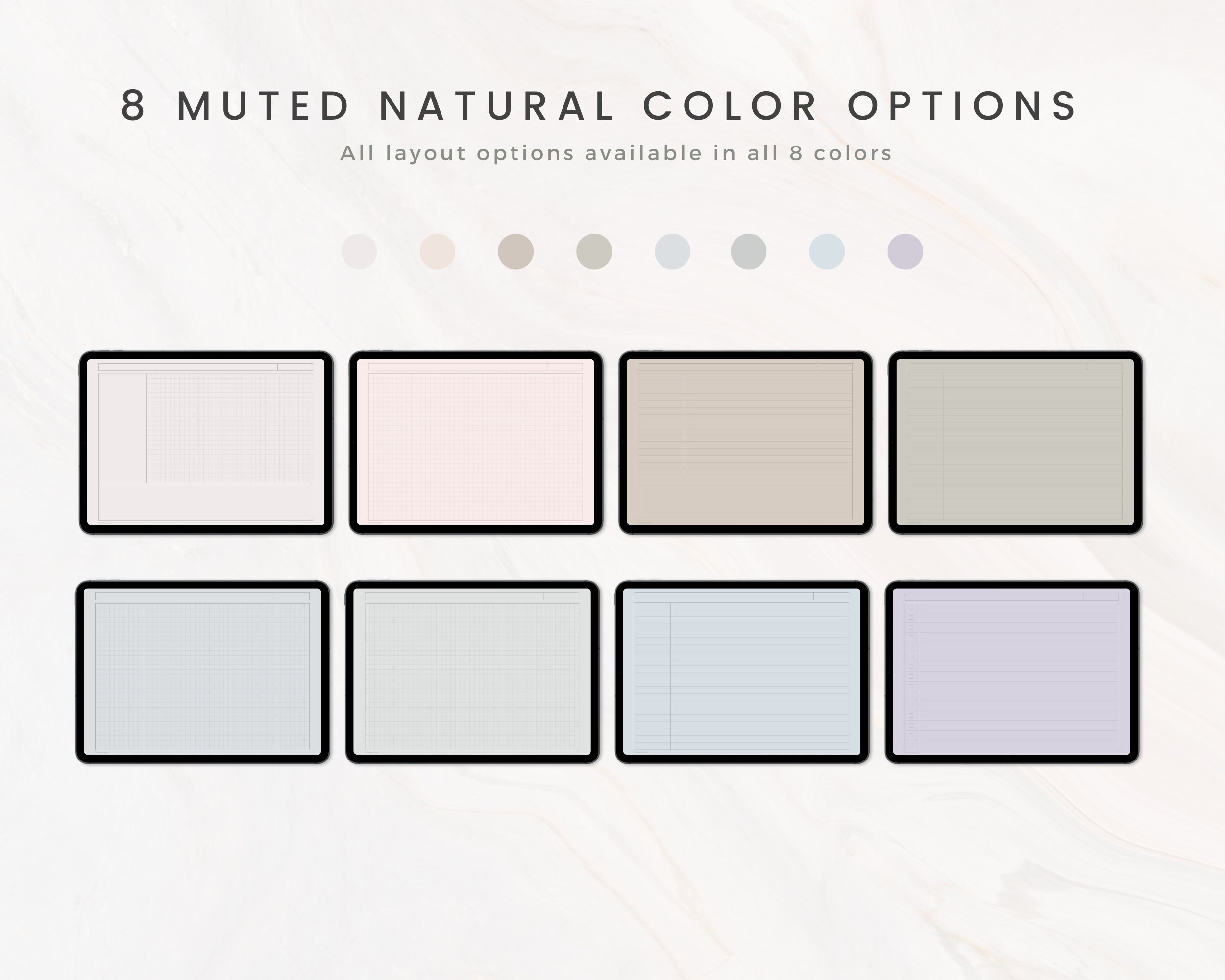 Landscape Digital Note Taking Template Goodnotes, Horizontal Notebook ...