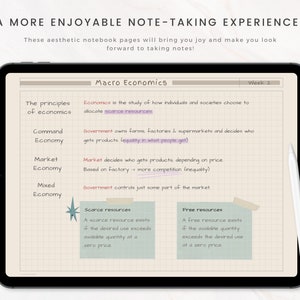 Landscape Digital Note Taking Templates Goodnotes Horizontal | Etsy