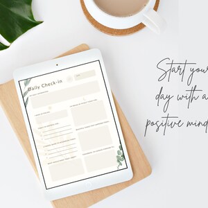 Daily Check in Digital & Printable Journal | Mindfulness, Self ...