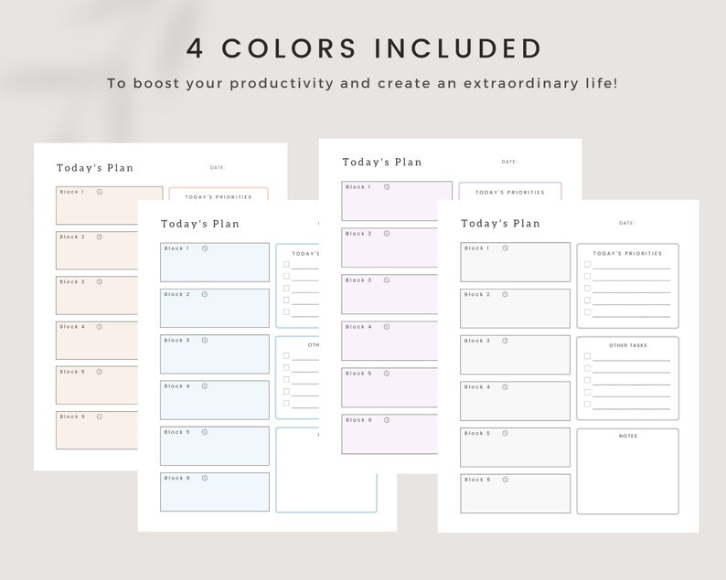 Time Blocking Planner Work From Home Planner Productivity - Etsy