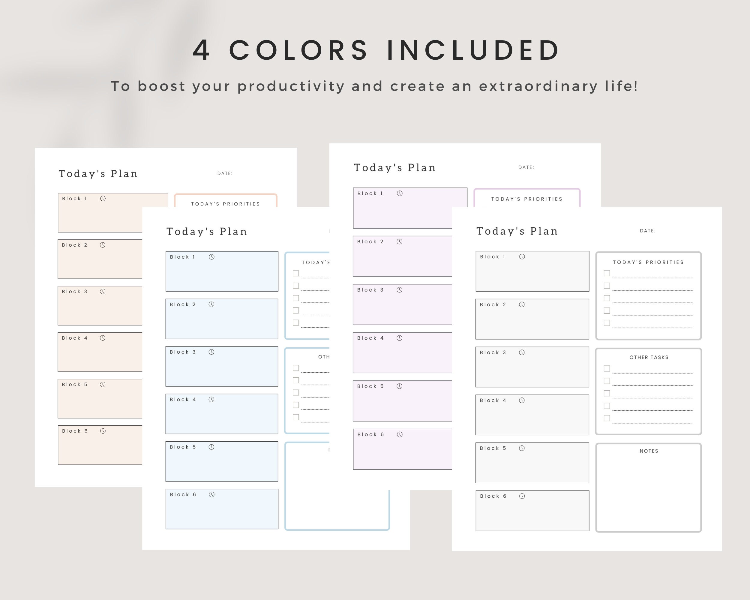 Time Blocking Planner Work From Home Planner Productivity - Etsy