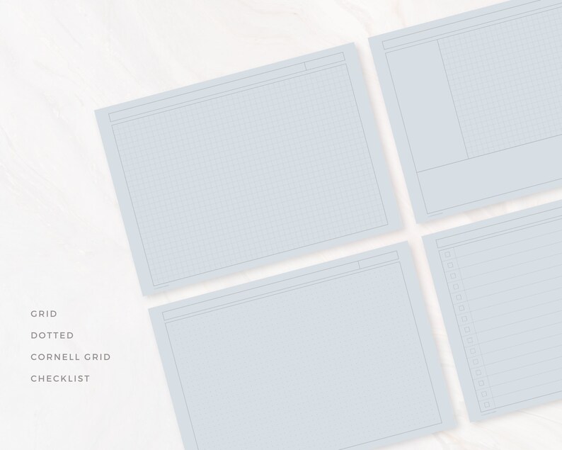 Landscape Digital Note Taking Template Goodnotes, Horizontal Notebook ...