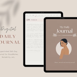 Digital Daily Journal Undated Digital 365 Day Diary - Etsy