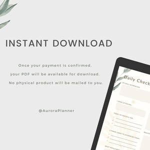 Daily Check in Digital & Printable Journal | Mindfulness, Self ...