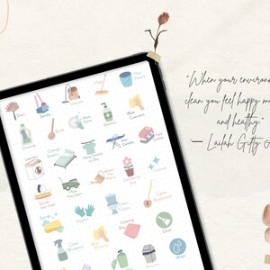 Cleaning Digital Planner Stickers for Goodnotes, Chores Stickers for ...