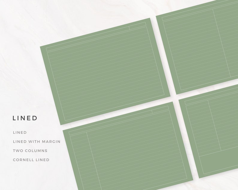 Landscape Digital Note Taking Template Goodnotes, Horizontal Template ...